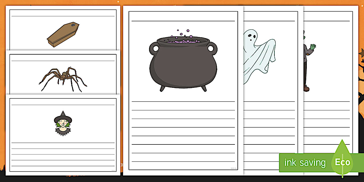 Halloween Aistear Writing Frames