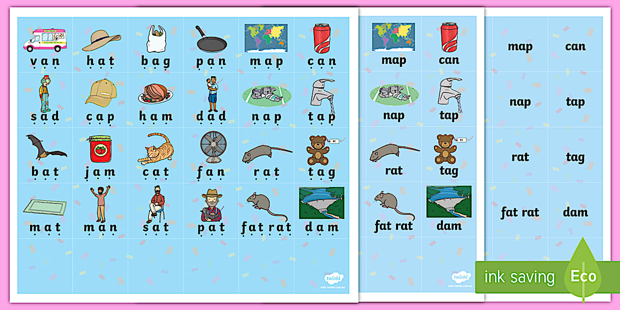 QLD CVC Words 'a' Differentiated Mat (Compatible with Bee-Bot)