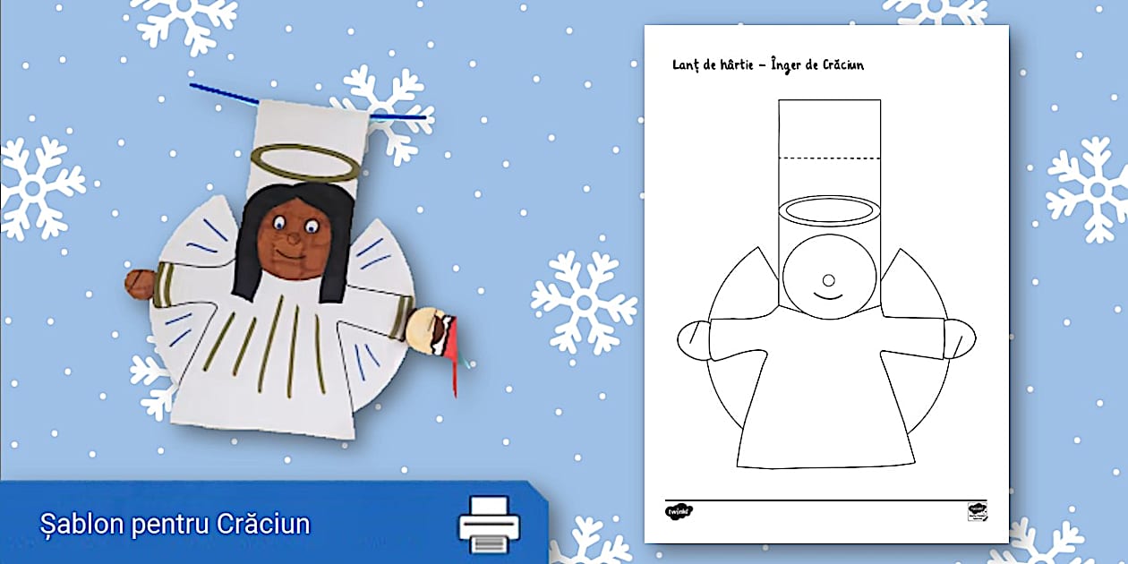 Înger de Crăciun din hârtie – Activitate practică