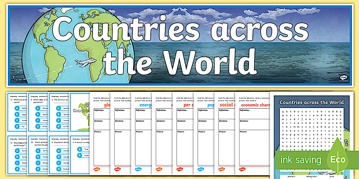 Countries Across the World Activity Pack (Teacher-Made)