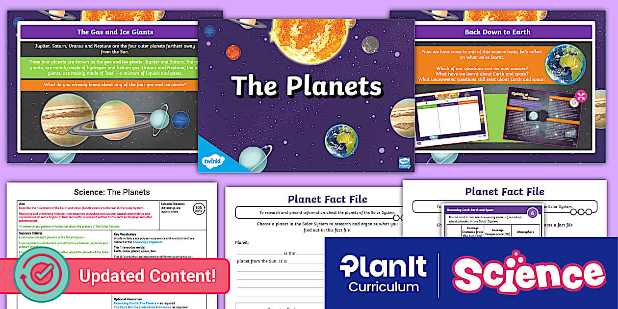 * NEW * Y5 Earth and Space: The Planets: Lesson 6 - Twinkl