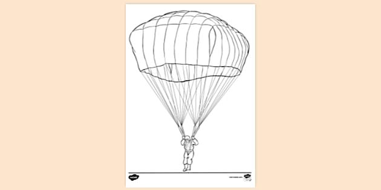 Parachute Colouring Sheet | Colouring Sheets (Teacher-Made)