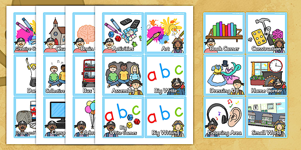 Editable Pirate Themed KS1 Visual Timetable - Twinkl