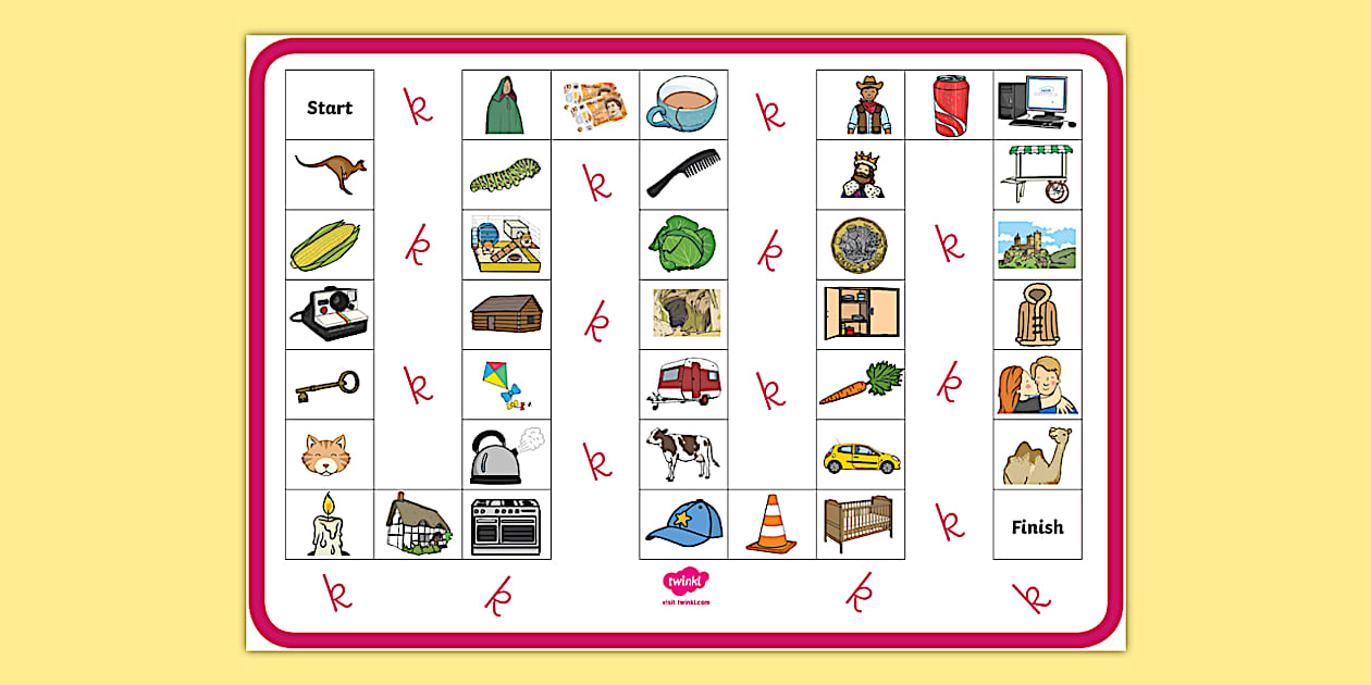 Initial /k/ Sound Race Game (teacher made) - Twinkl