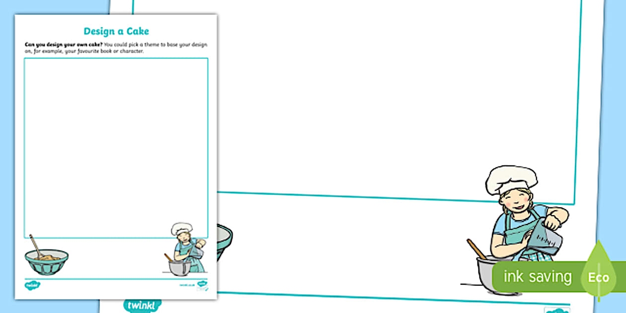 Design a Cake Worksheet / Worksheet, worksheet - Twinkl
