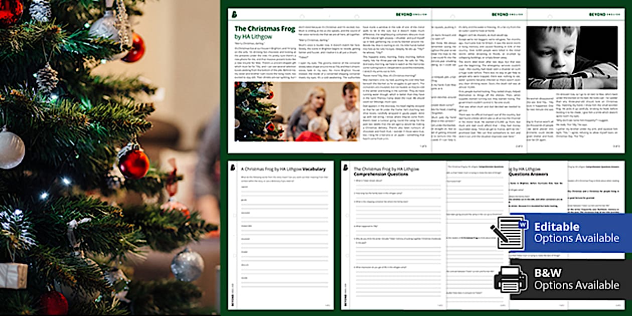 Christmas Comprehension | KS3 Comprehension | Beyond