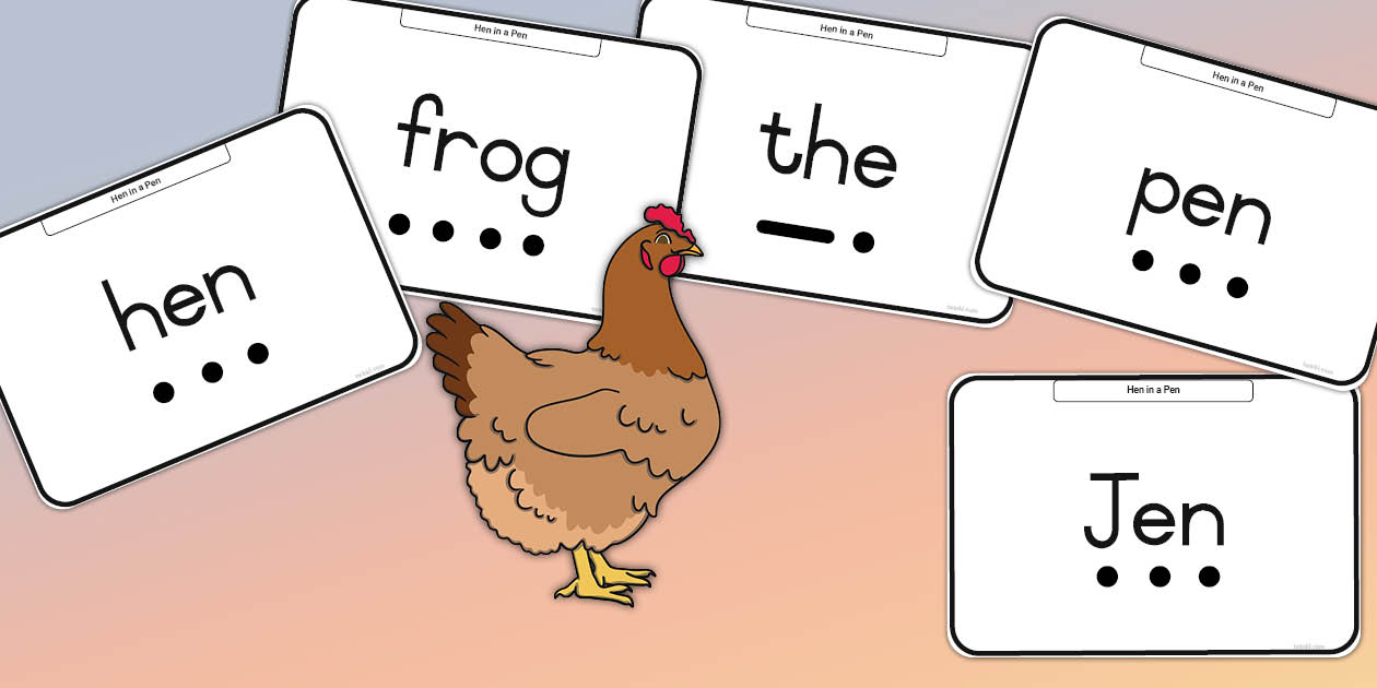 FP Phonics - -en Decodable Readers - Word Cards - Twinkl