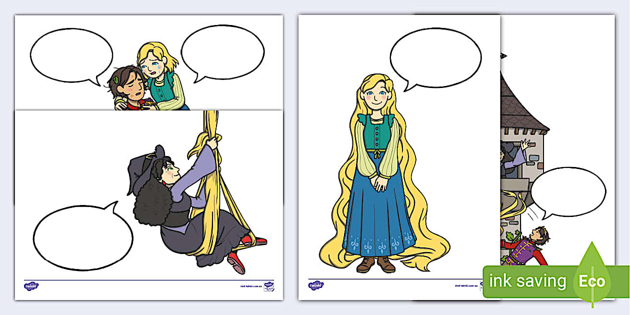 Rapunzel Speech Bubble Activity | F-2 Dialogue Writing