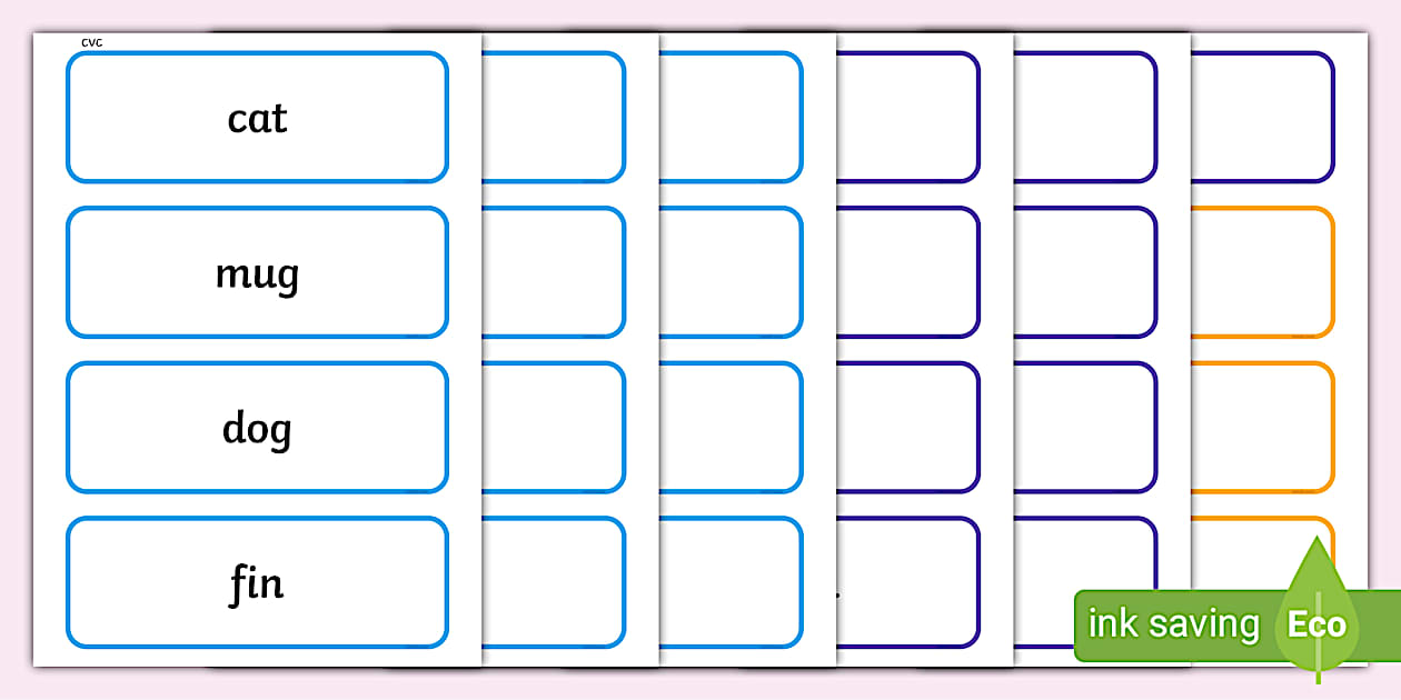Closed Syllables Word List Cards - Twinkl NZ