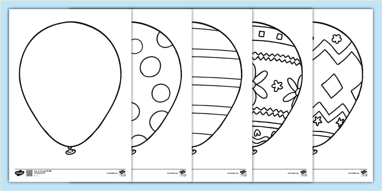 Balloon Colouring Patterns (creat de profesori) - Twinkl