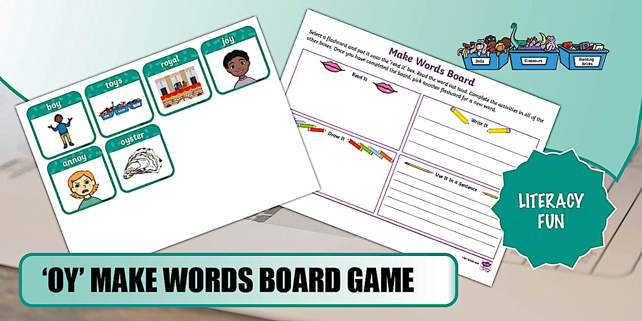 'oy' Make Words Board Game