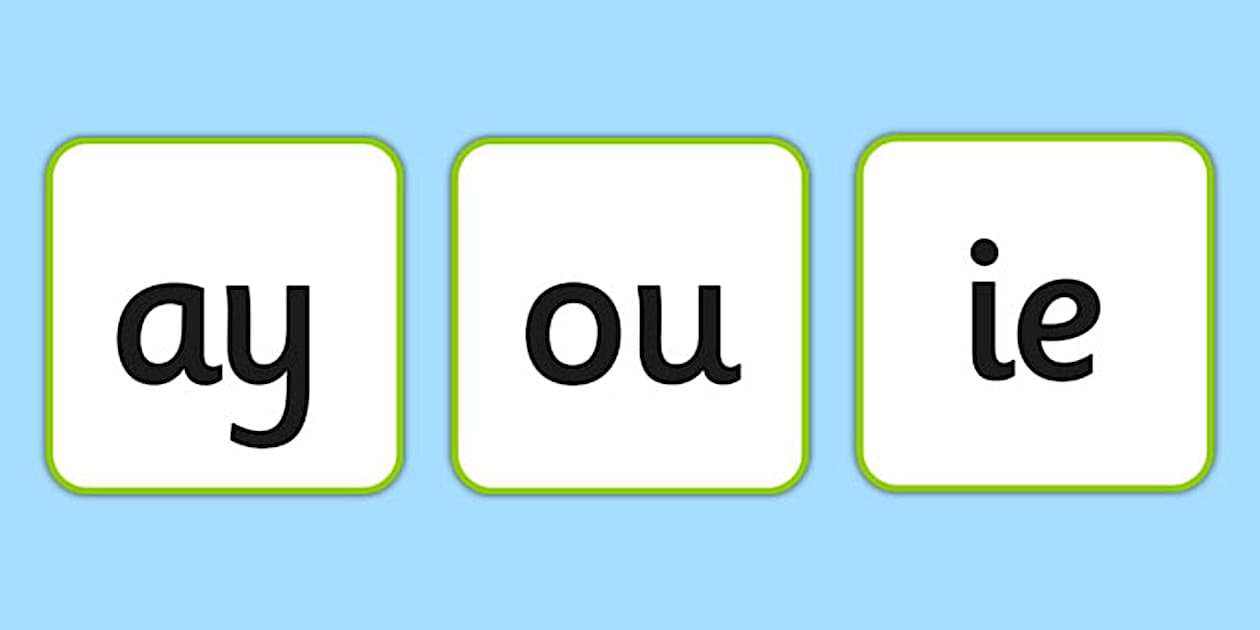 Cursive Phase 5 Sounds on Word Tiles (teacher made) - Twinkl