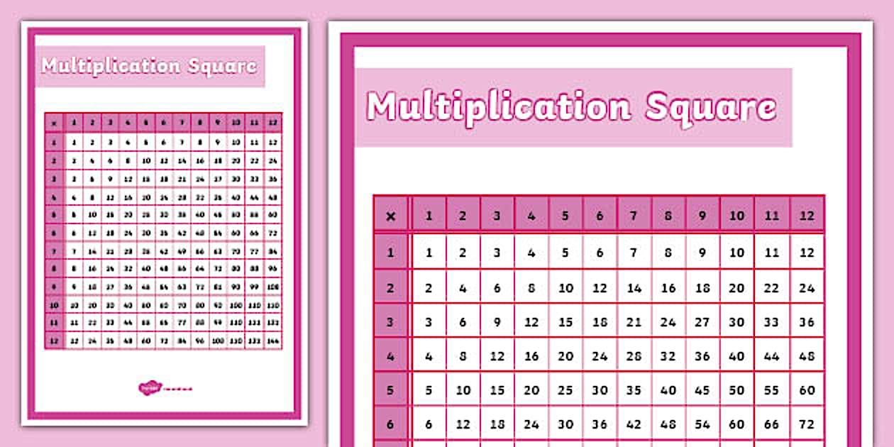 Multiplication Square (teacher made) - Twinkl