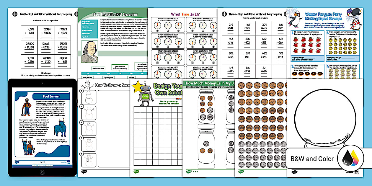 10 Printable 2nd-Grade Activities for Snow Days | Twinkl USA