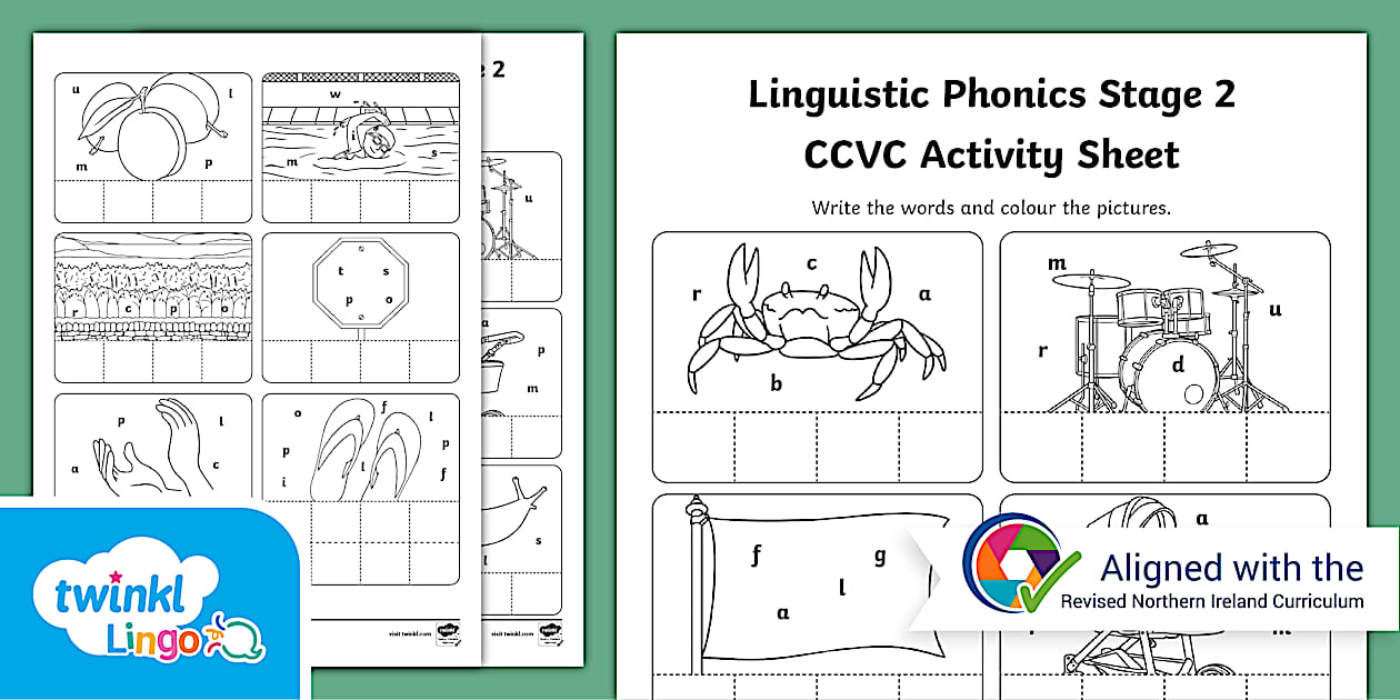 Linguistic Phonics Stage 2 CCVC Activity Sheet - Twinkl