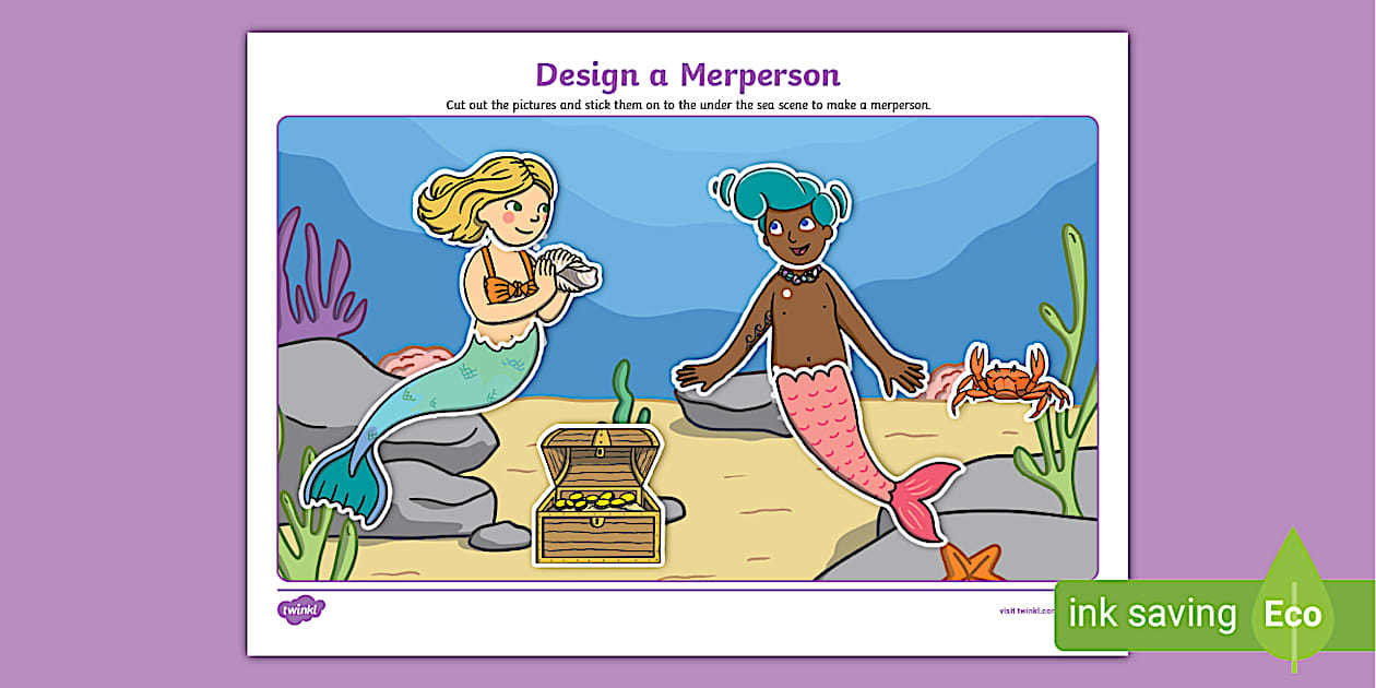 Mermaid Cutting Skills Activity (teacher made) - Twinkl