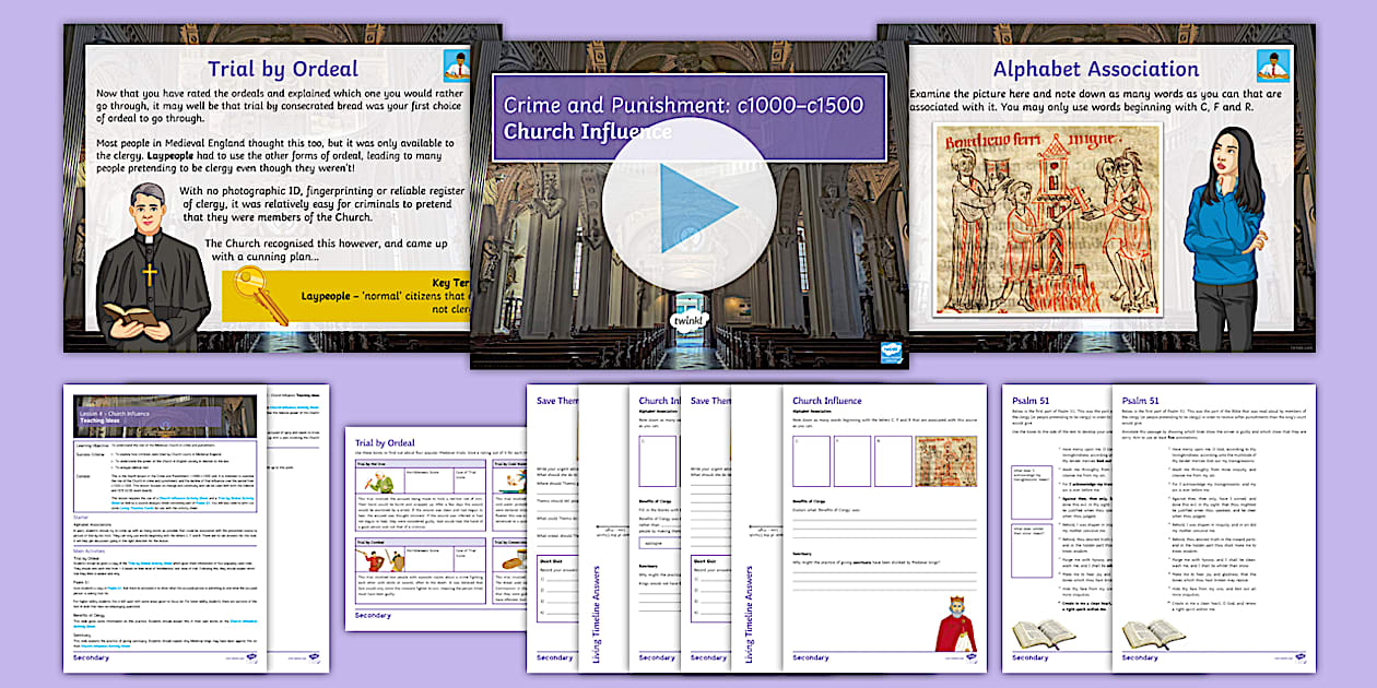 Crime and Punishment c1000-c1500 Lesson 4: Church Influence