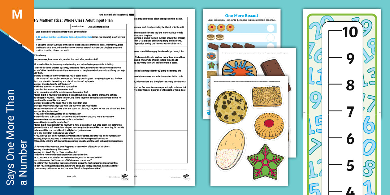 Kindergarten Maths: Just One More Biscuit Whole Class Planning Pack