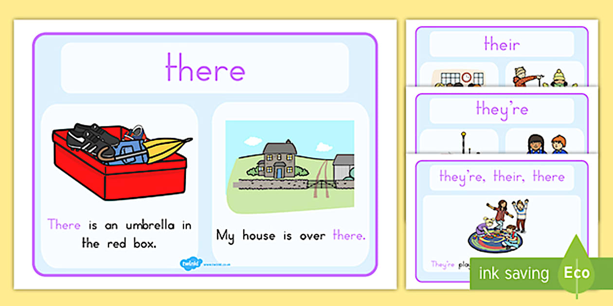 'There, They're, Their,' Display Posters (teacher made)