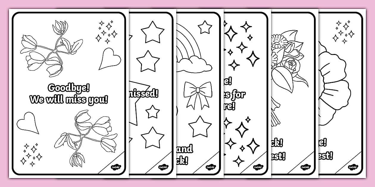 Good Luck and Goodbye Colouring Poster Pack - KS1 - Twinkl