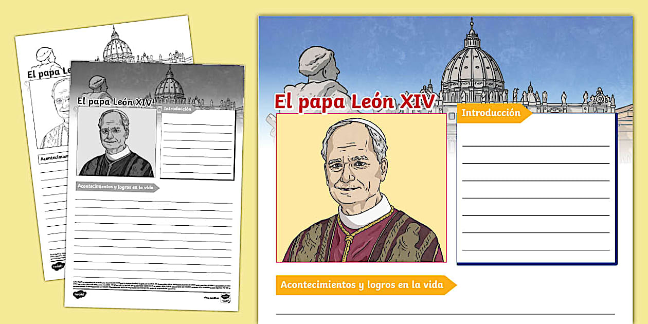 * NEW * Ficha de actividad: Biografía de El papa León XIV