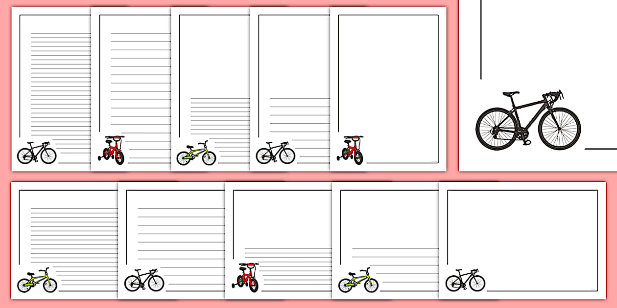 Bike Page Border Pack - Bike Page Border Pack (teacher made)