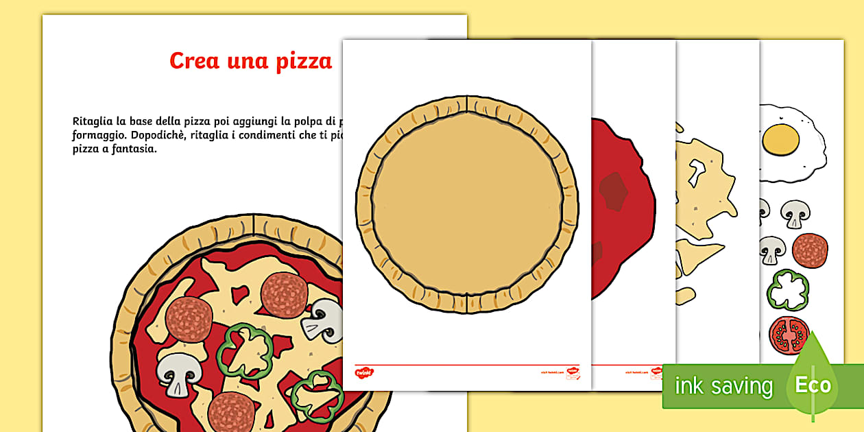 Crea una pizza Attività (teacher made) - Twinkl