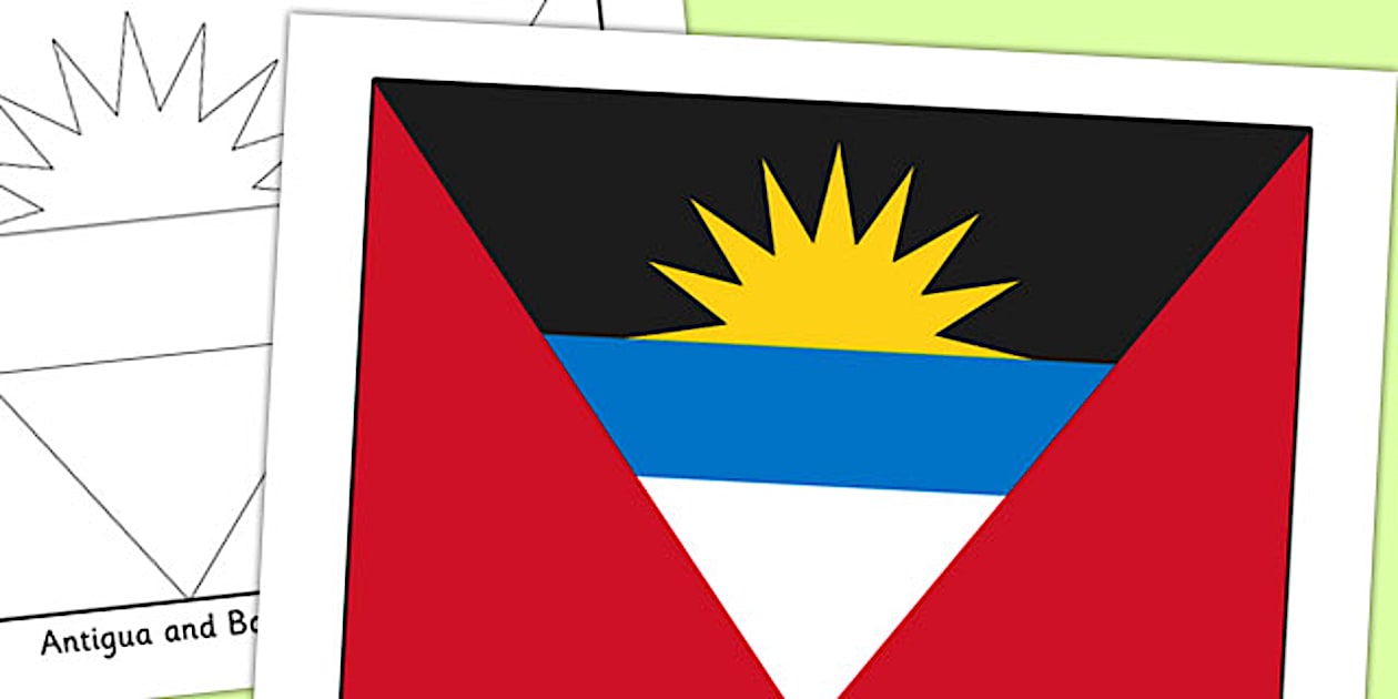 Antigua and Barbuda Flag Display Poster (teacher made)