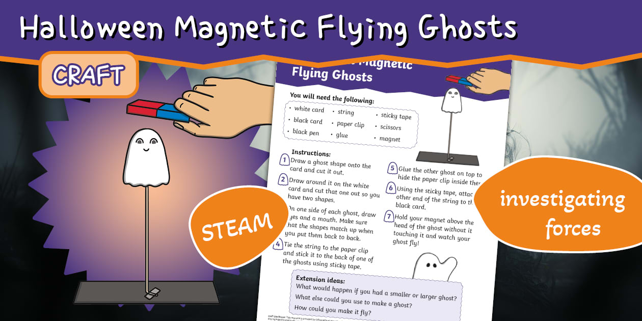 Halloween Magnetic Flying Ghosts Activity