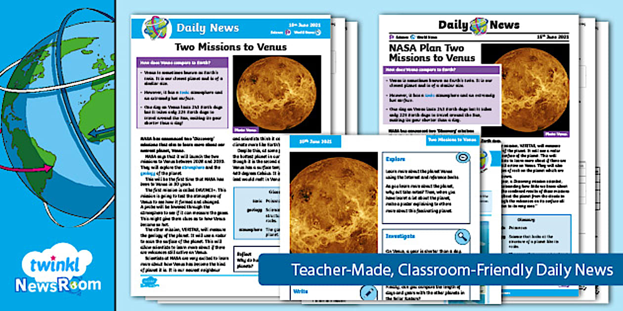 Venus Missions Reading Comprehension | Twinkl NewsRoom