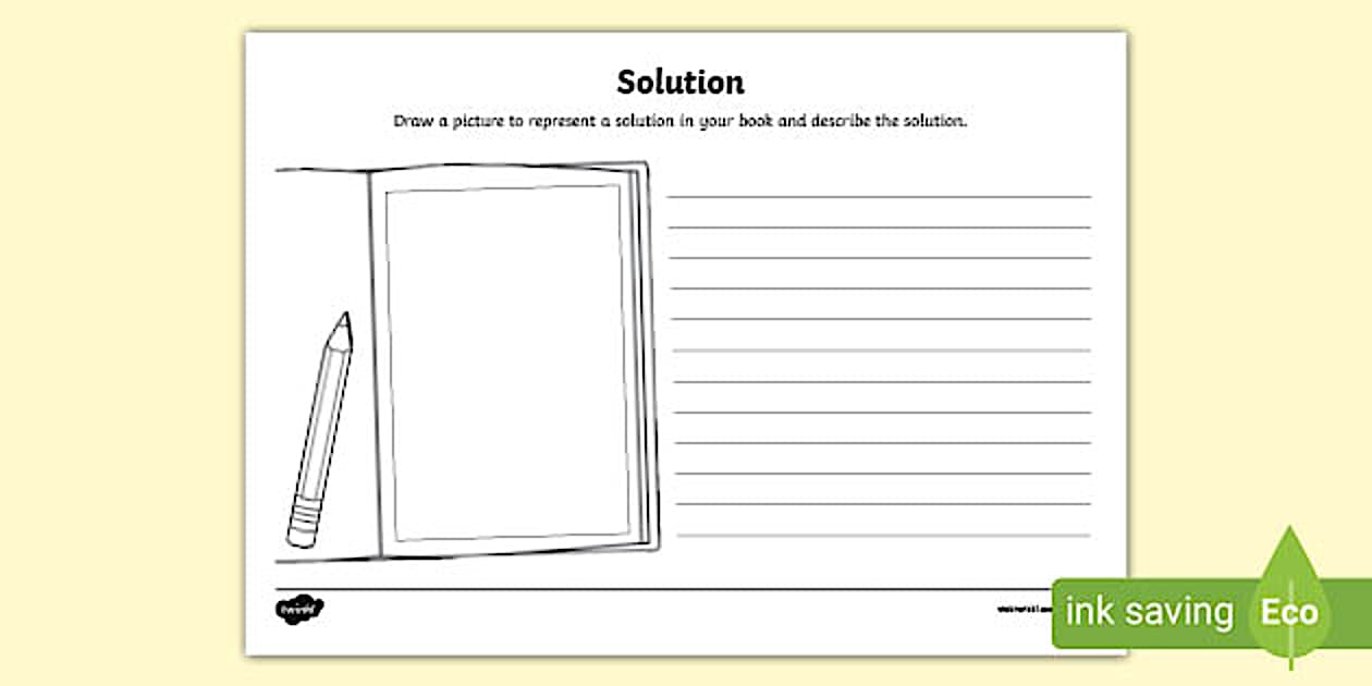 Editable Solution Reading Comprehension Activity - Twinkl