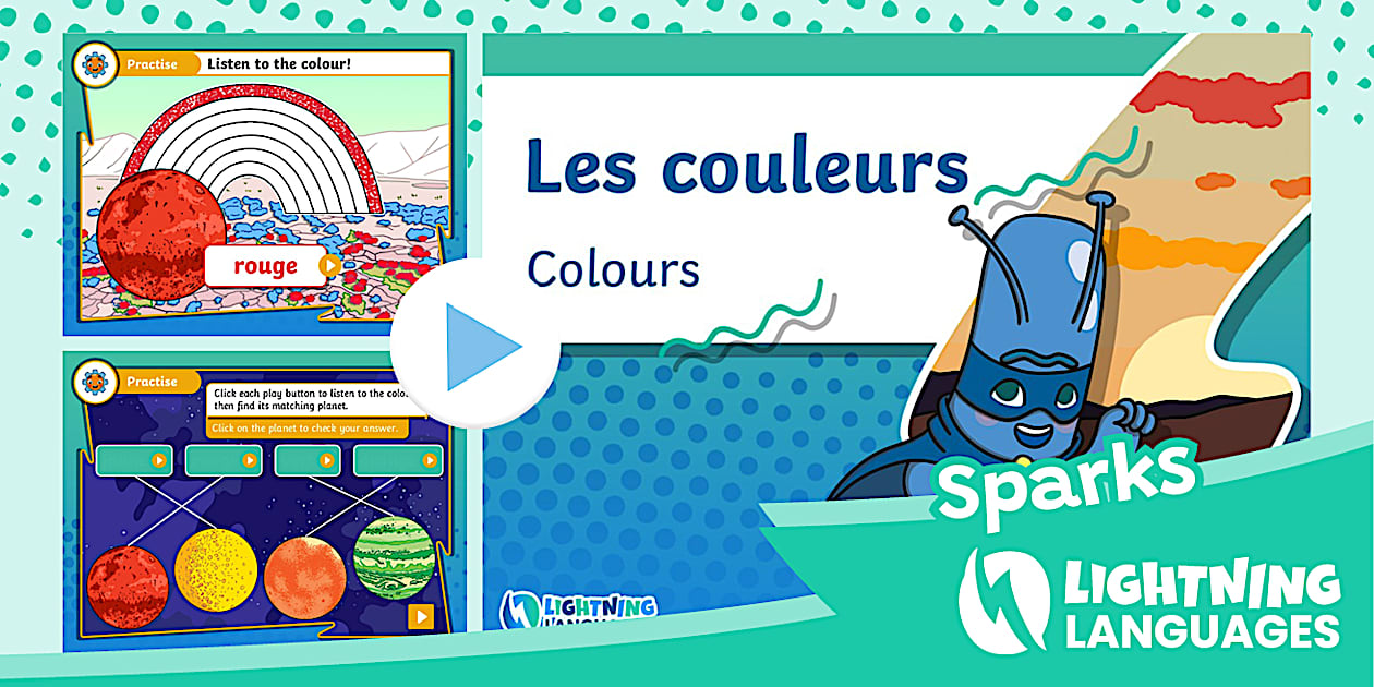 👉 Languages | French | Sparks | Colours PowerPoint 1 - Twinkl