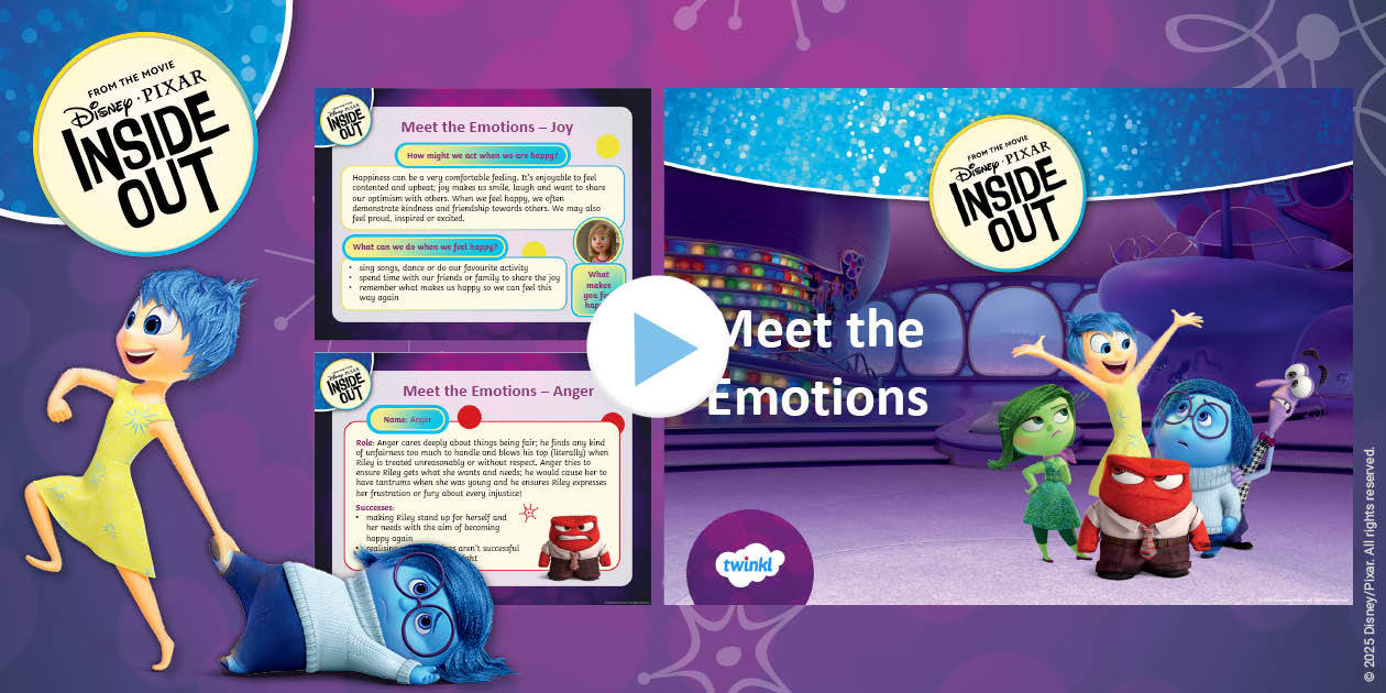 Inside Out: Meet the Emotions PowerPoint [Ages 7-11]