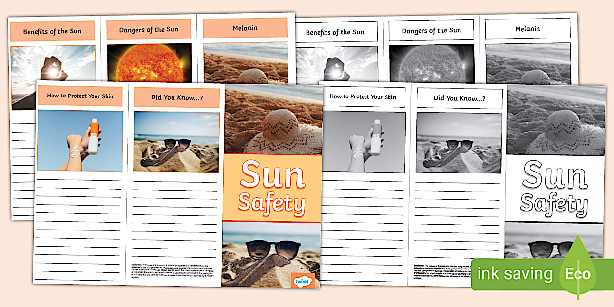 KS2 Sun Safety Leaflet Template (Teacher-Made) - Twinkl