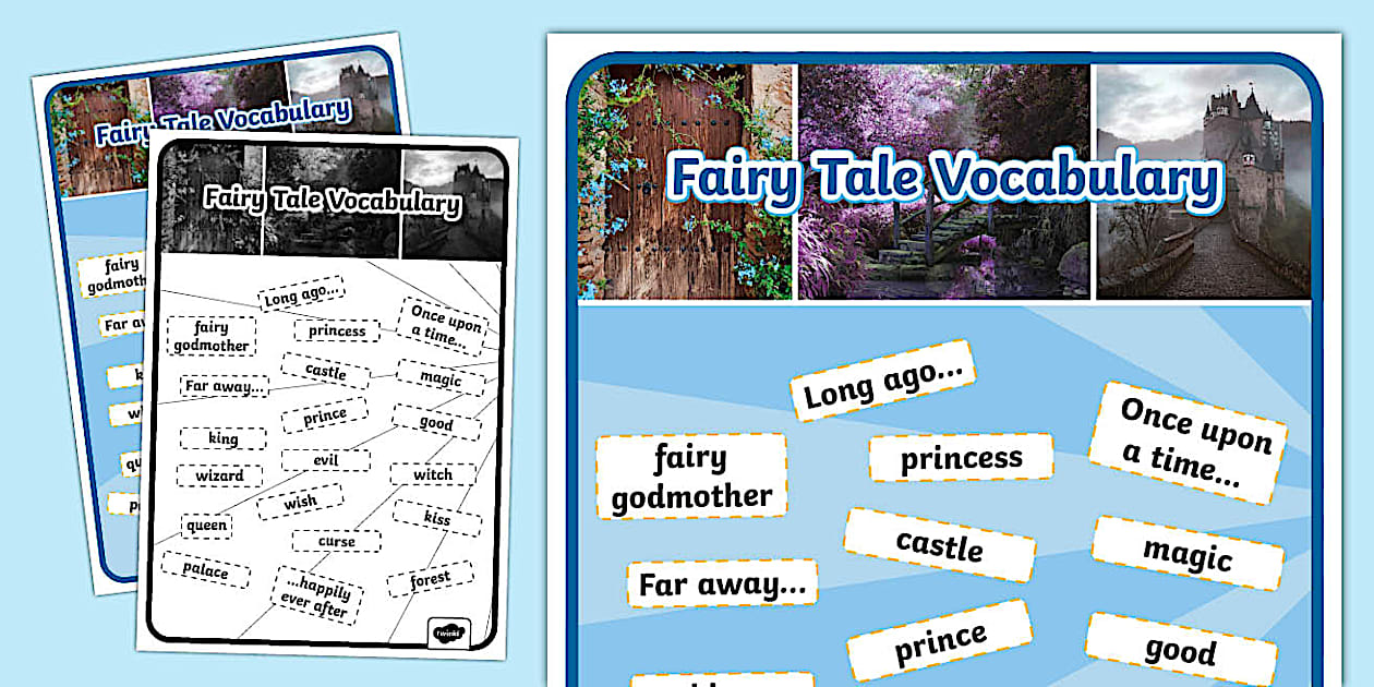 Fairy Tale Vocabulary Photo Display Poster - Twinkl