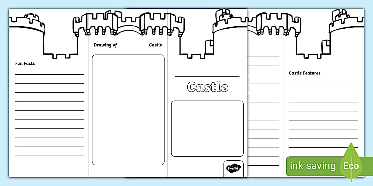 Castle Leaflet Template (teacher made) - Twinkl