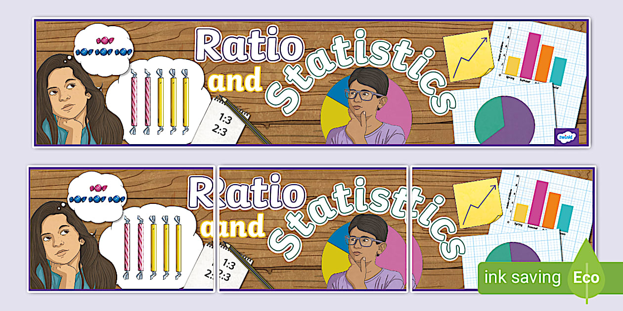 Ratio And Statistics Display Banner - Twinkl - KS2 - Twinkl