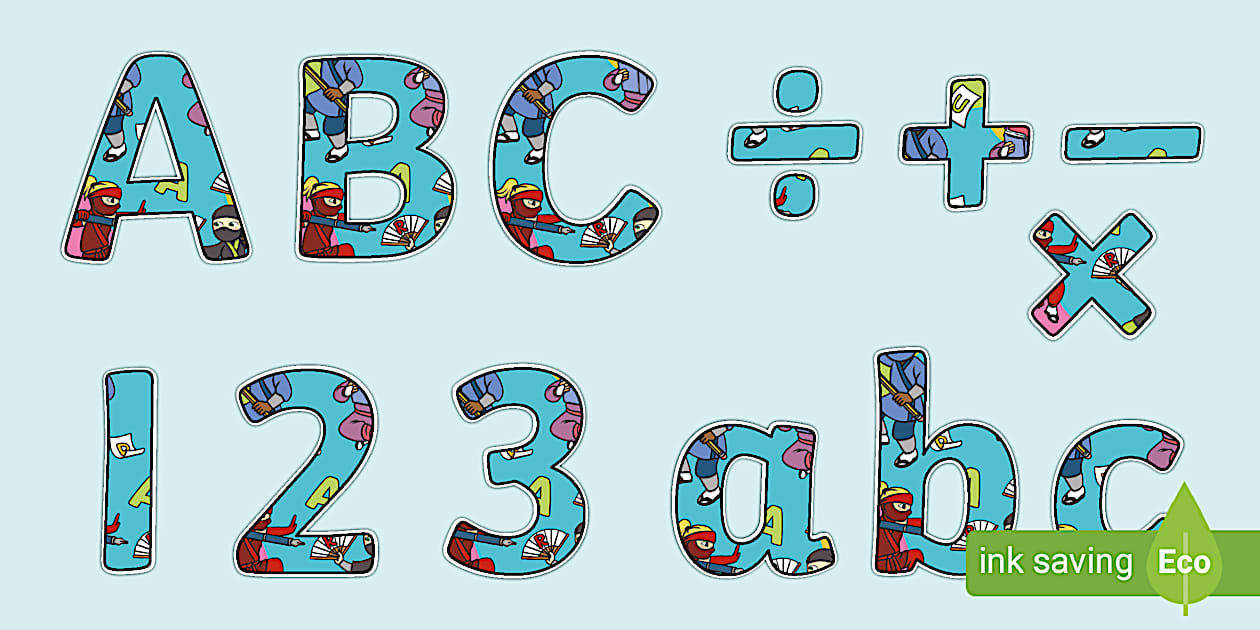 Editable Literacy Ninja Display Lettering (teacher made)