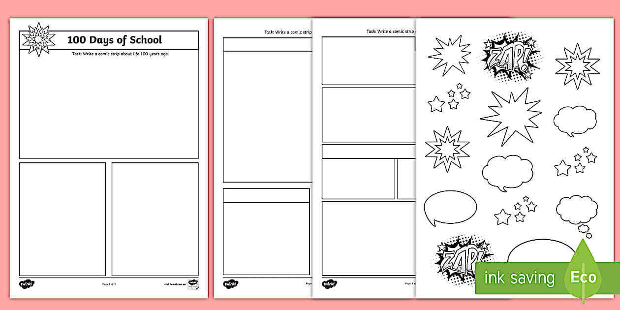 Comic Strip Activity Sheet | Twinkl Writing and Drawing