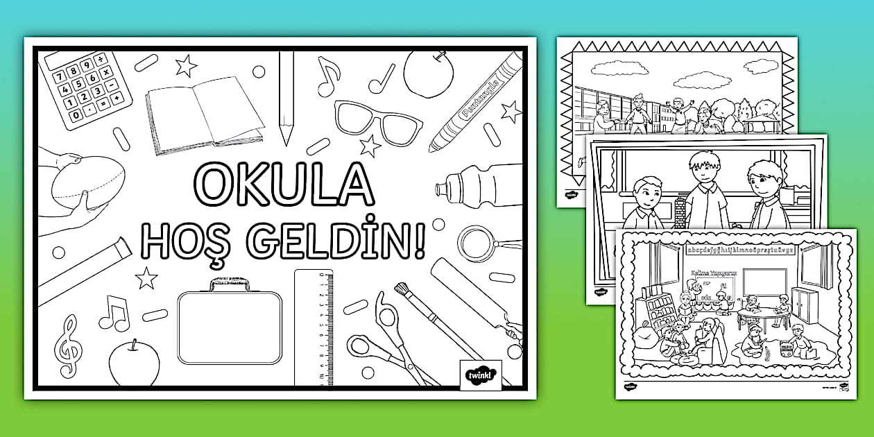 Okula Dönüş Boyama Kitapçığı Teacher Made Twinkl