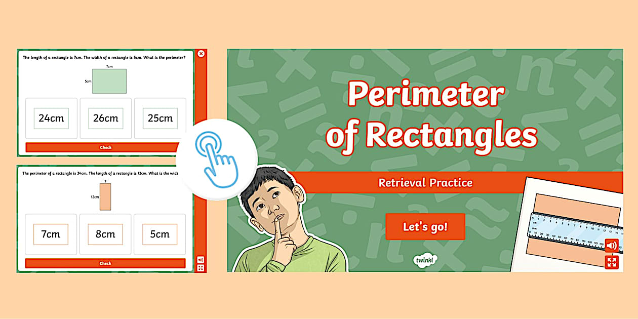 Retrieval Practice: Perimeter of Rectangles Maths Interactive Quiz