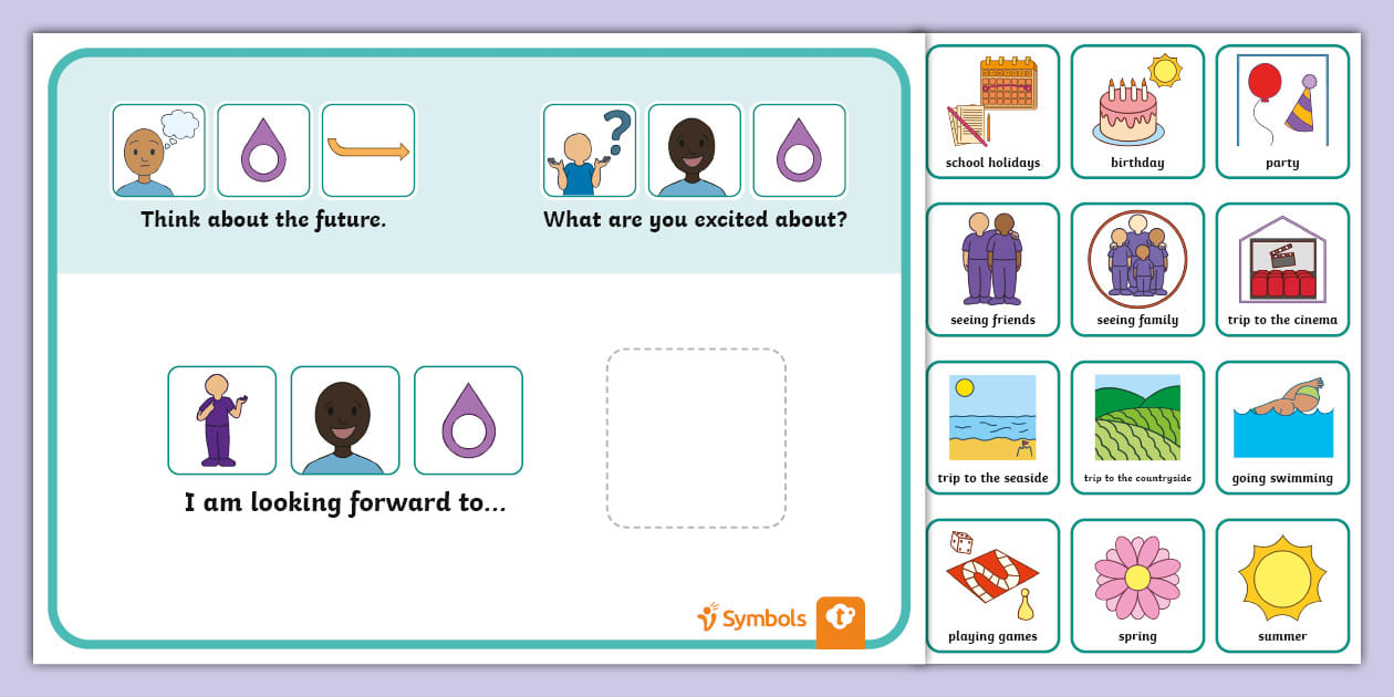 Twinkl Symbols: I Am Looking Forward To... (teacher made)