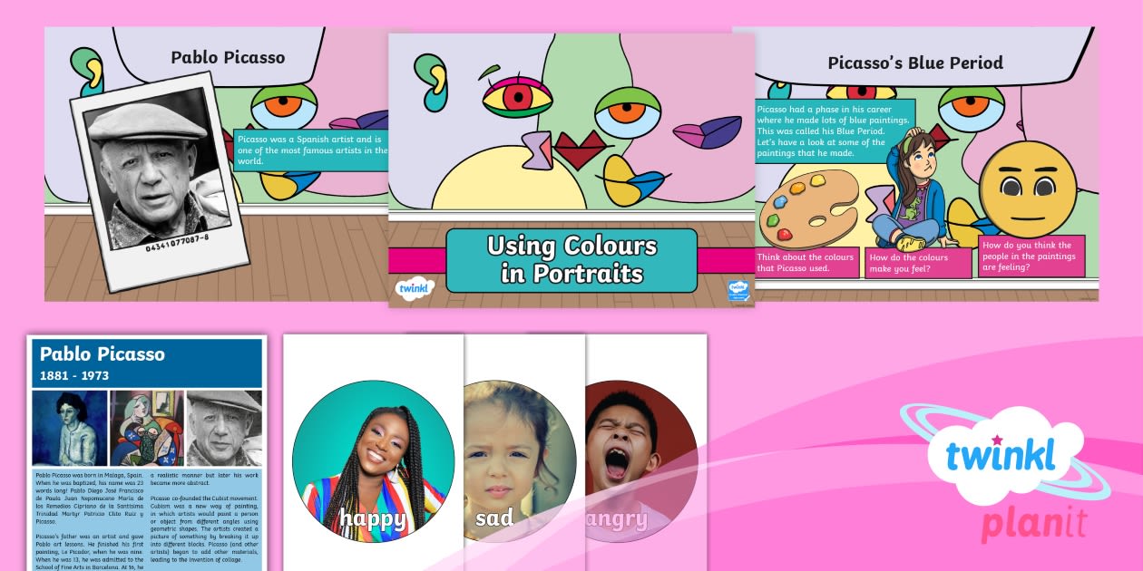 Art: Portraits: Using Colours in Portraits KS1 Lesson Pack 2