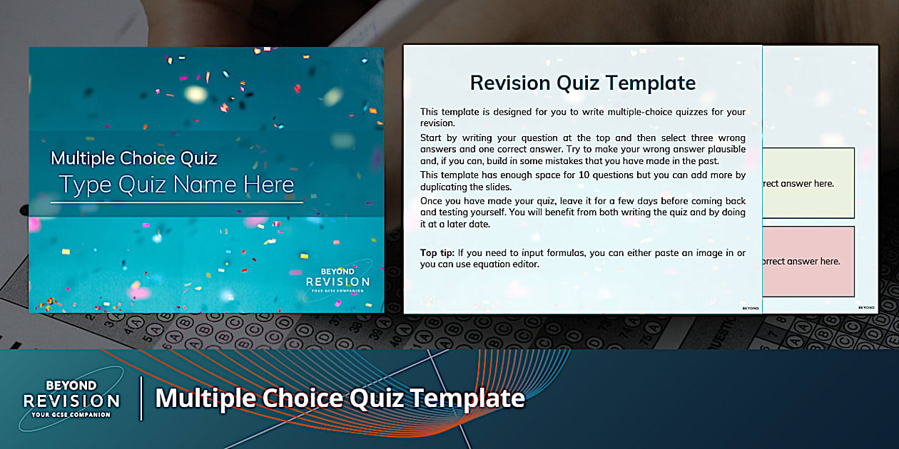 👉 Multiple Choice Quiz Template (teacher made) - Twinkl