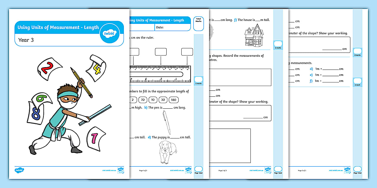 Year 3 Measurement Units of Measurement Length Assessment