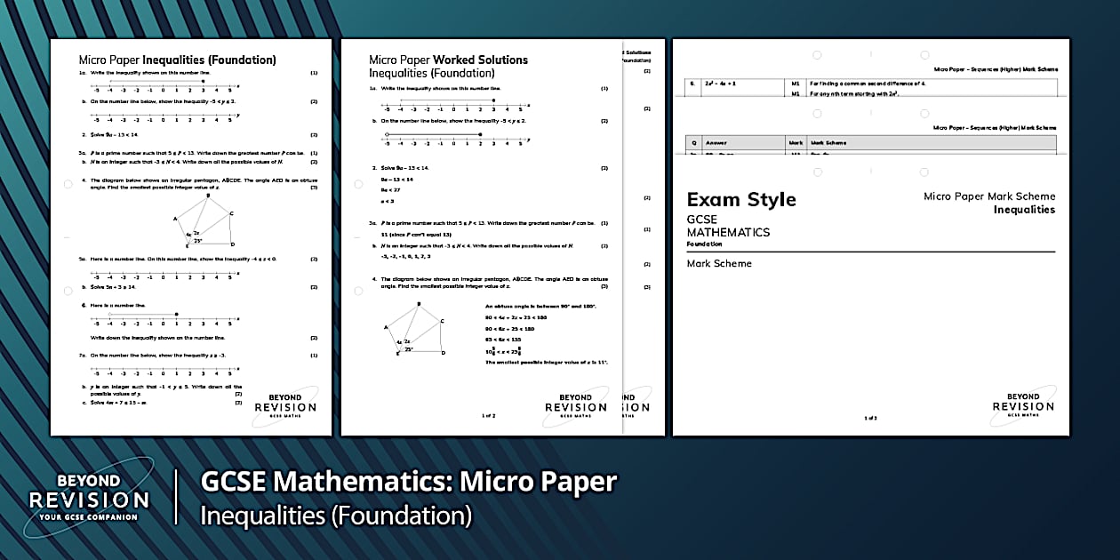 👉 Micro Mock: GCSE Maths Inequalities Questions | Beyond