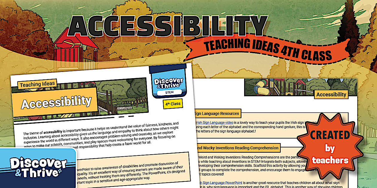 STEM Accessibility Teaching Ideas 4th Class