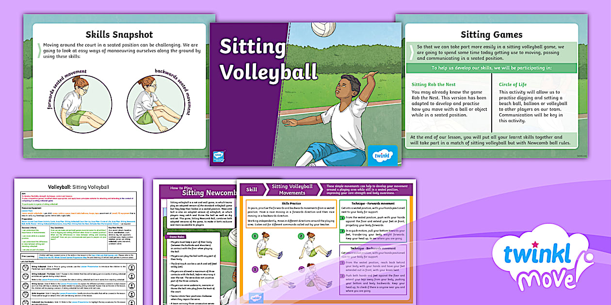 Sitting Volleyball Lesson | Inclusive PE Games | Twinkl Move