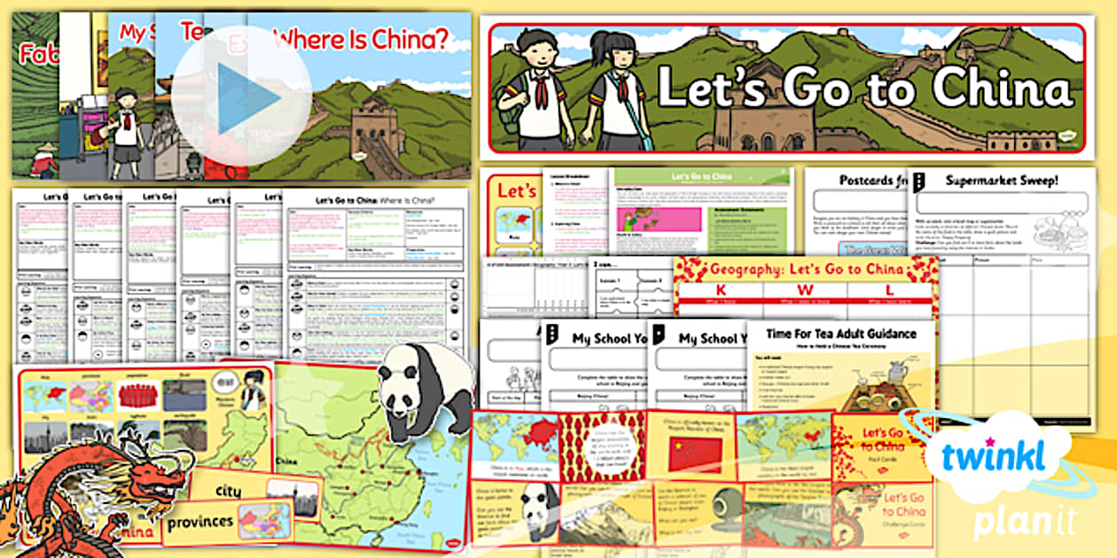 Geography: Let's Go to China Year 2 Unit Pack (teacher made)