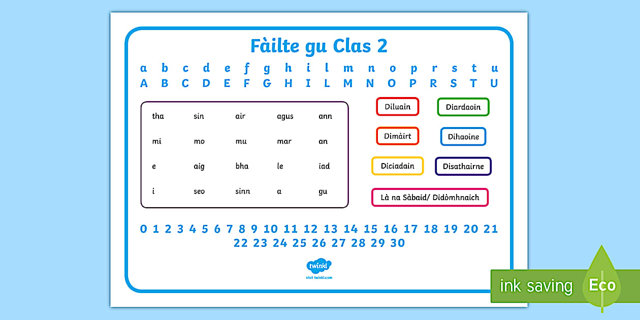 Fàilte gu Clas 2 Mata (teacher made) - Twinkl